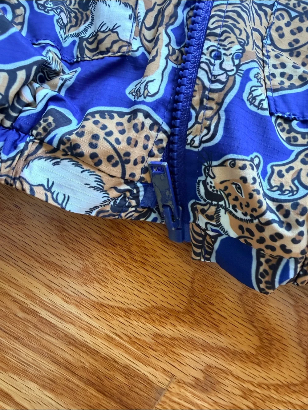 Kenzo | Jackets & Coats | Kenzo Kids Blue Tan Tigerprint Hooded ...